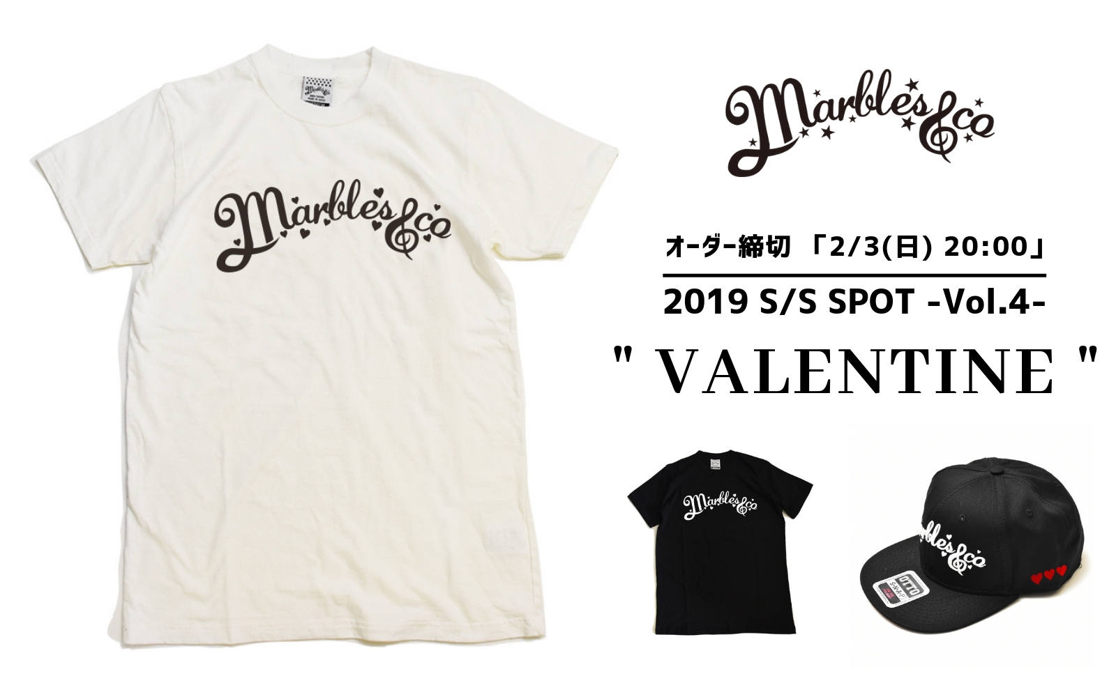 先行予約受付開始! 【Marbles】 2019SS SPOT "VALENTINE" | chemical conbination